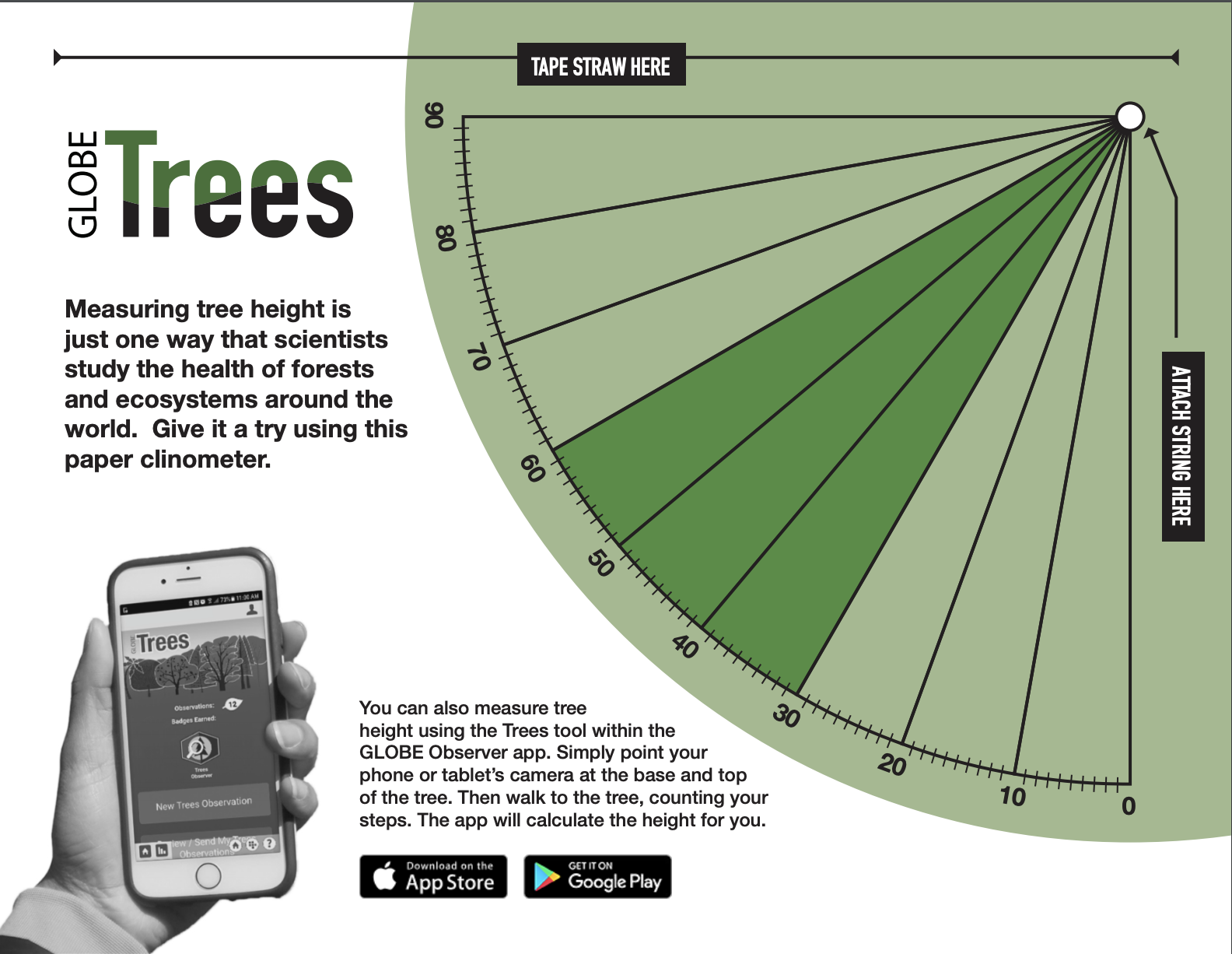The NASA GLOBE Observer Paper Clinometer | ICESat-2